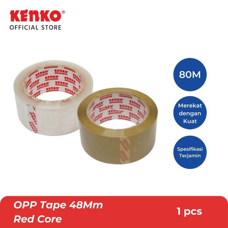 Jual Kenko OPP TAPE 48 Mm - Red Core (80 M) | Shopee Indonesia