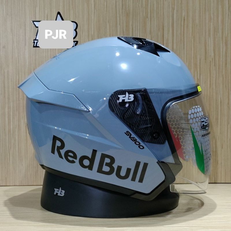 Jual Helm Half Face RSV Putih Paket Ganteng Leopard dan RedBull ...