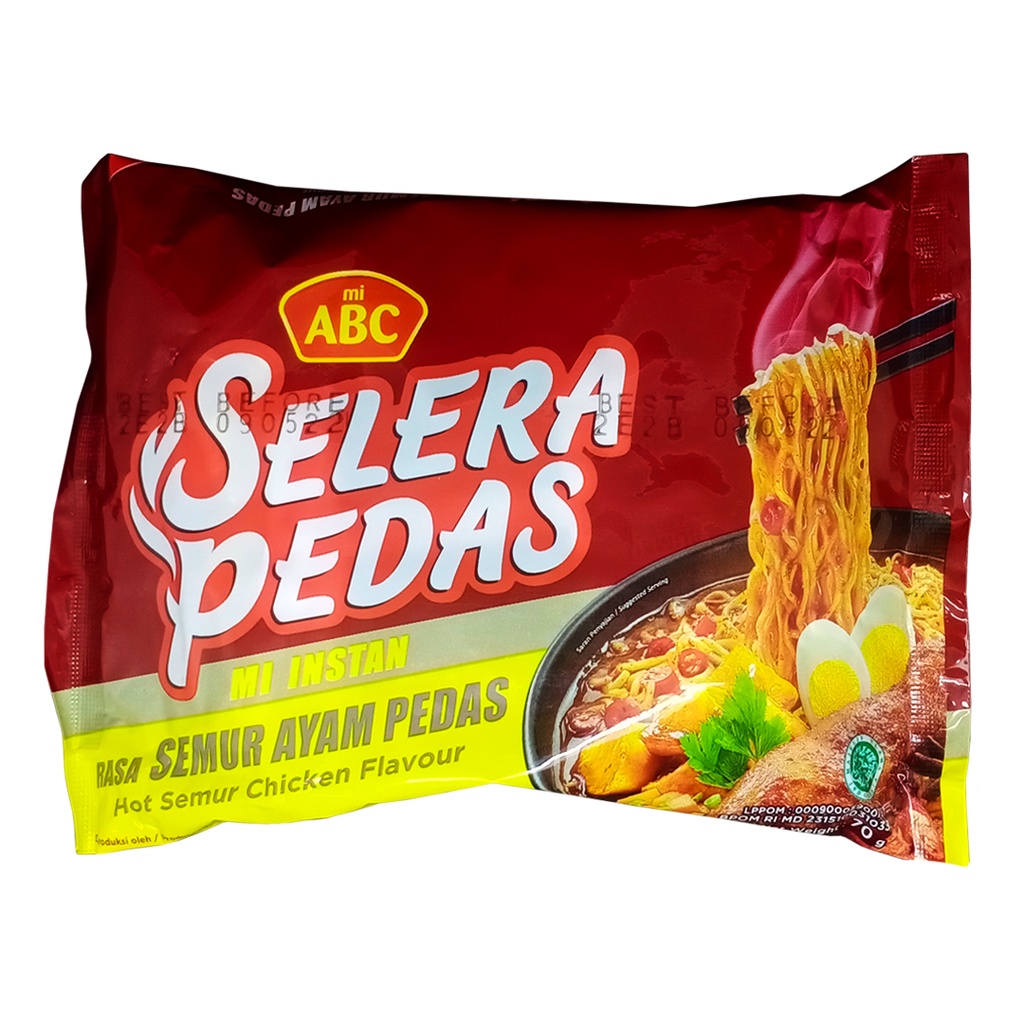 Jual Mi Instan ABC Selera Pedas Rasa Semur Ayam Pedas 70g | Shopee ...