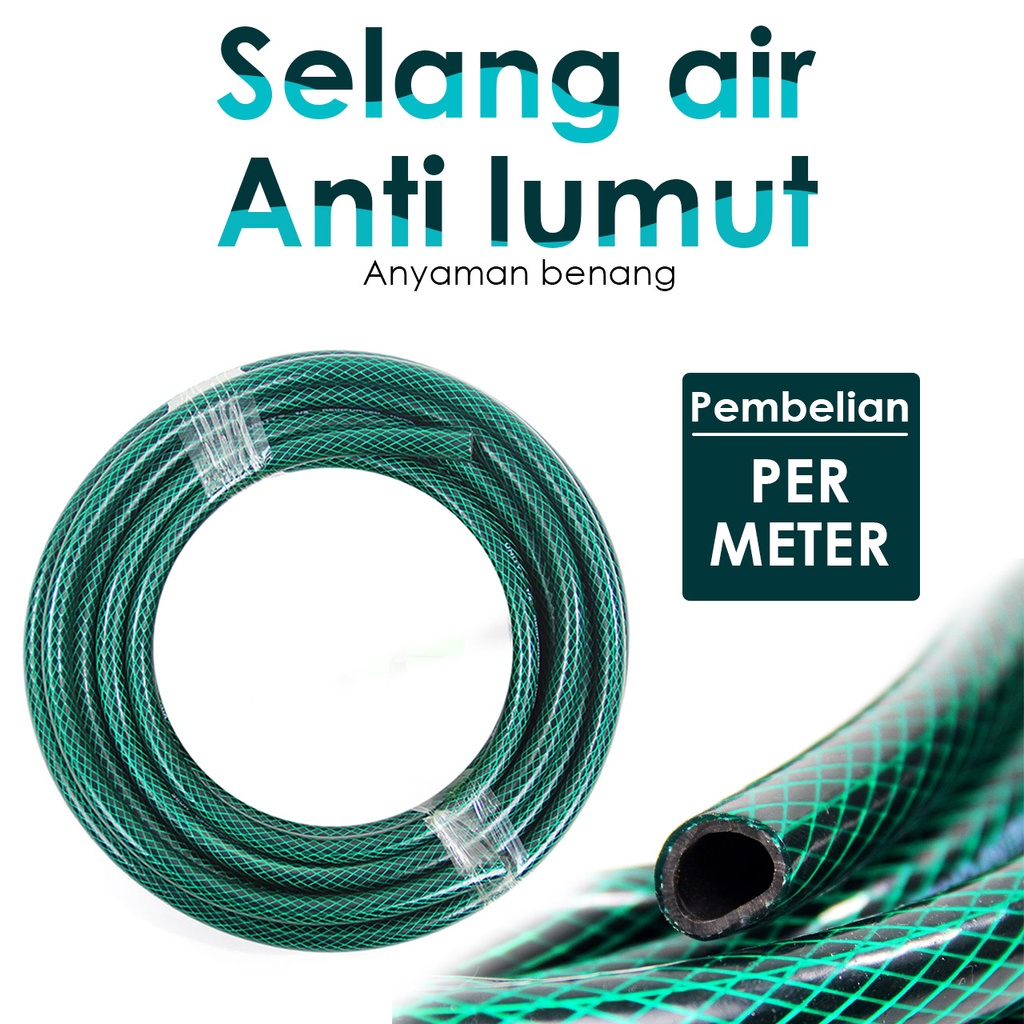 Jual selang / selang air hijau serat benang polyster / selang taman ...