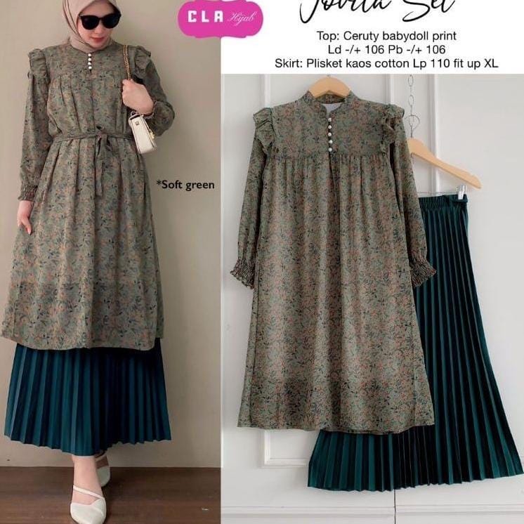 Jual JOVITA SET TUNIK + ROK TREND TERBARU BISA COD | Shopee Indonesia