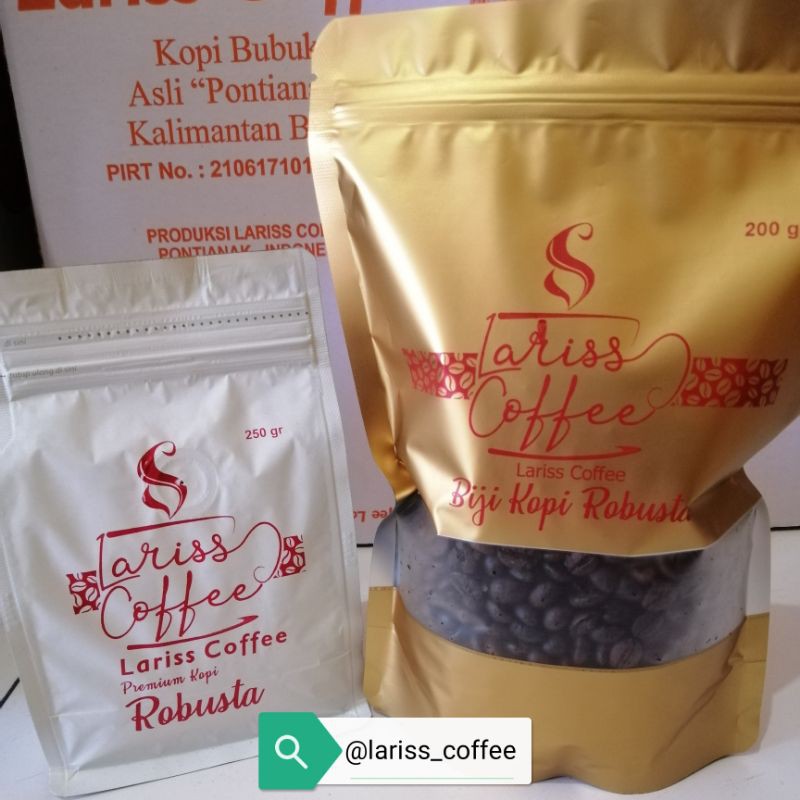 Jual Kopi Bubuk Premium Robusta Lariss Coffee 250 gr | Shopee Indonesia