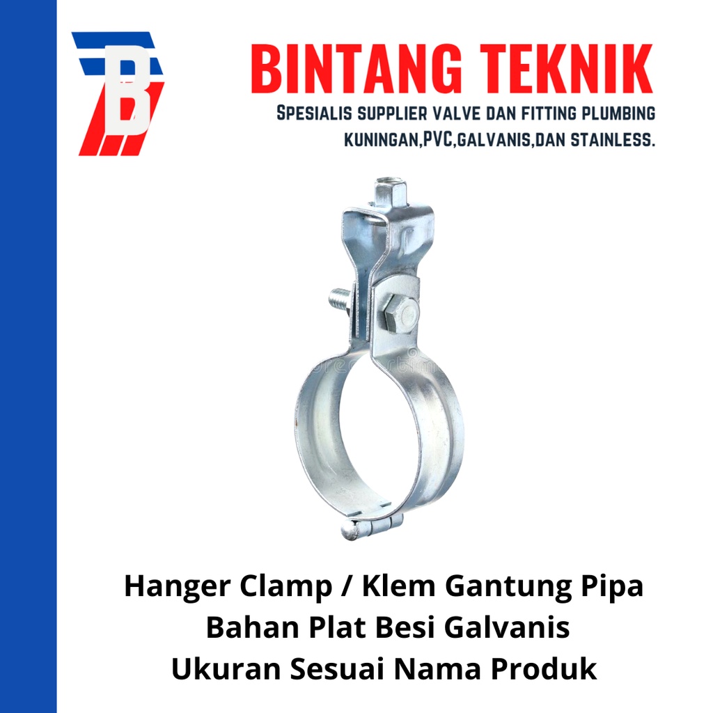 Jual Hanger Clamp / Klem Pipa Gantung 3" inch Plat Besi Galvanis ...