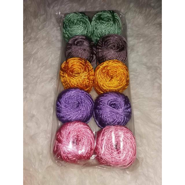 Jual benang rajut nilon,nylon d27..(paket mix sesuai gambar) | Shopee ...