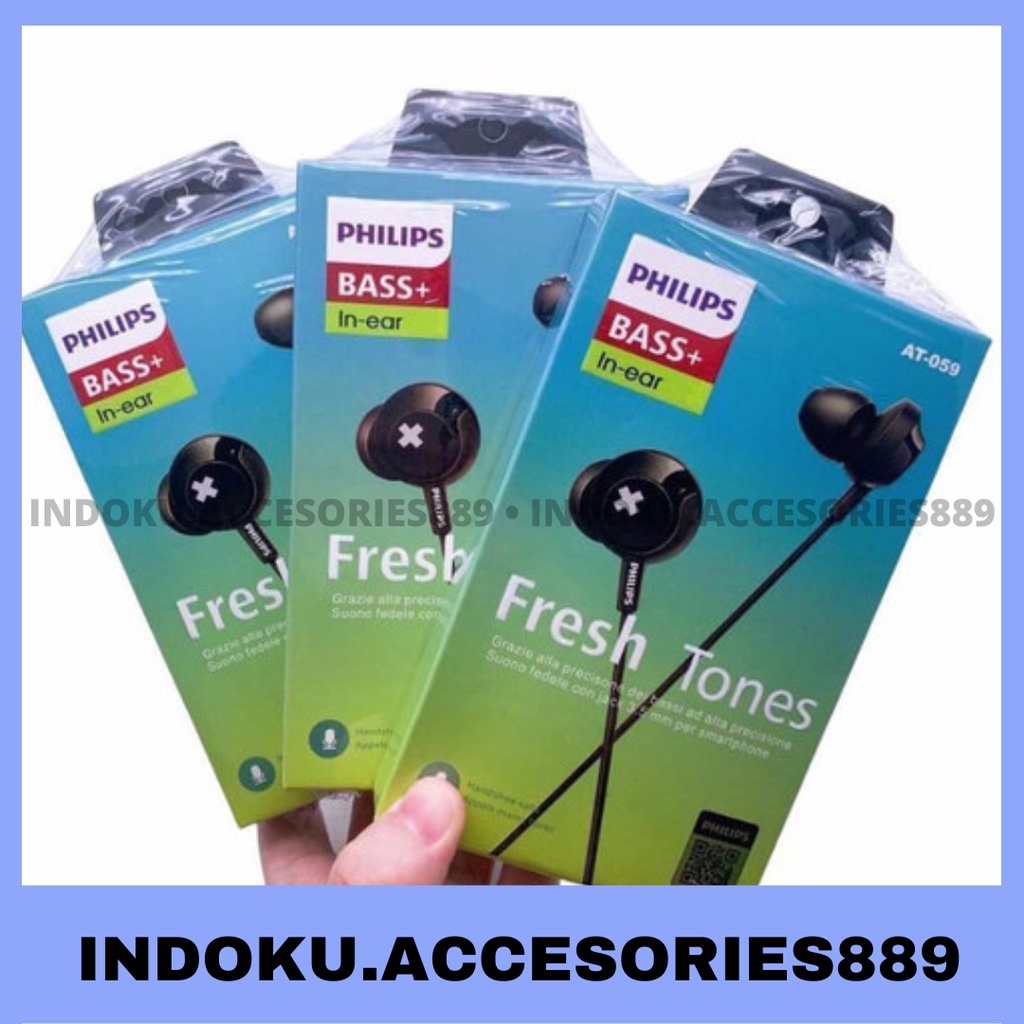 Jual Headset Philips AT-059 Fresh Tones BASS+ In-ear | Shopee Indonesia