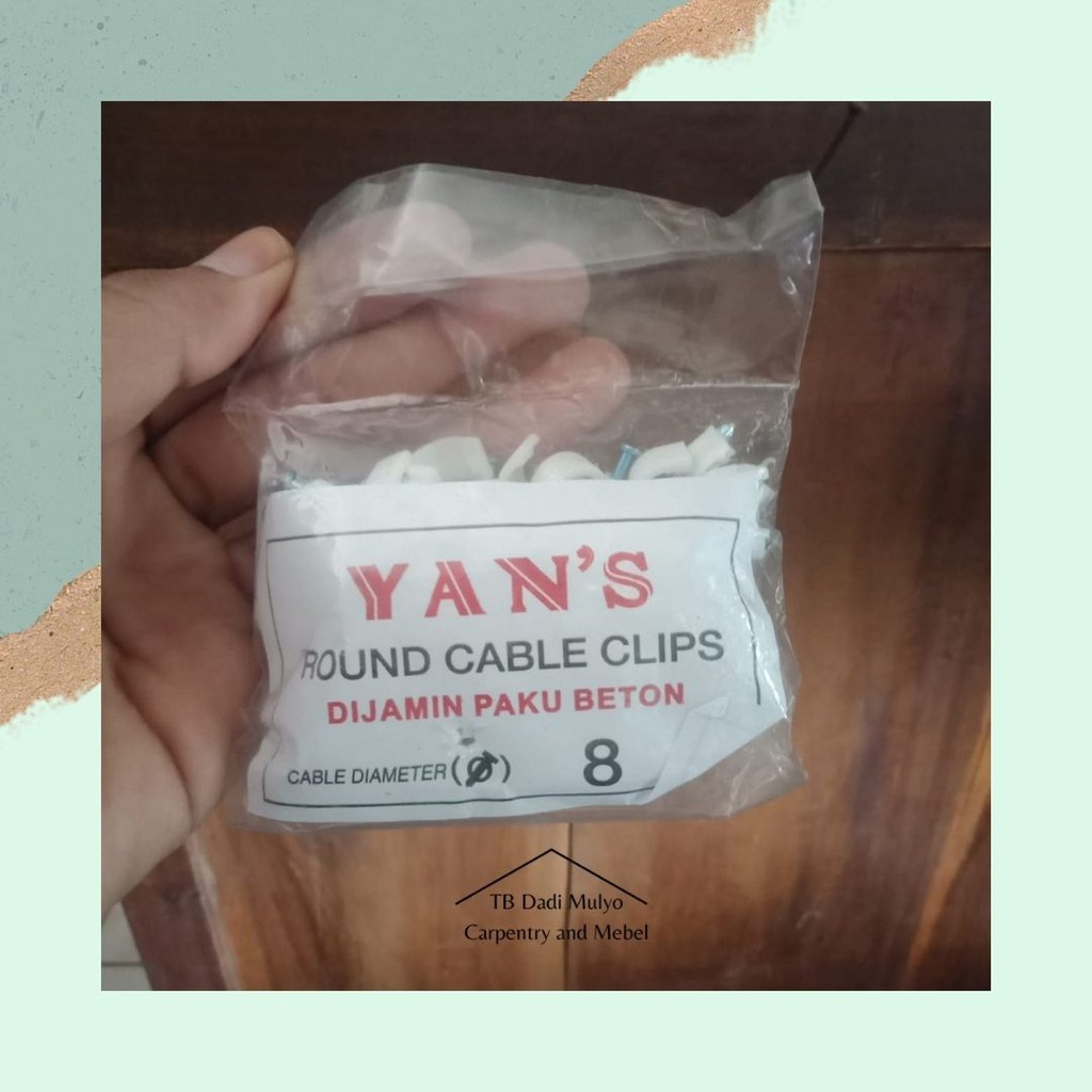 Jual Klem Kabel No 8 Paku Beton Merk Yans / Klem Kabel / Paku Beton Kabel No 8 | Shopee Indonesia