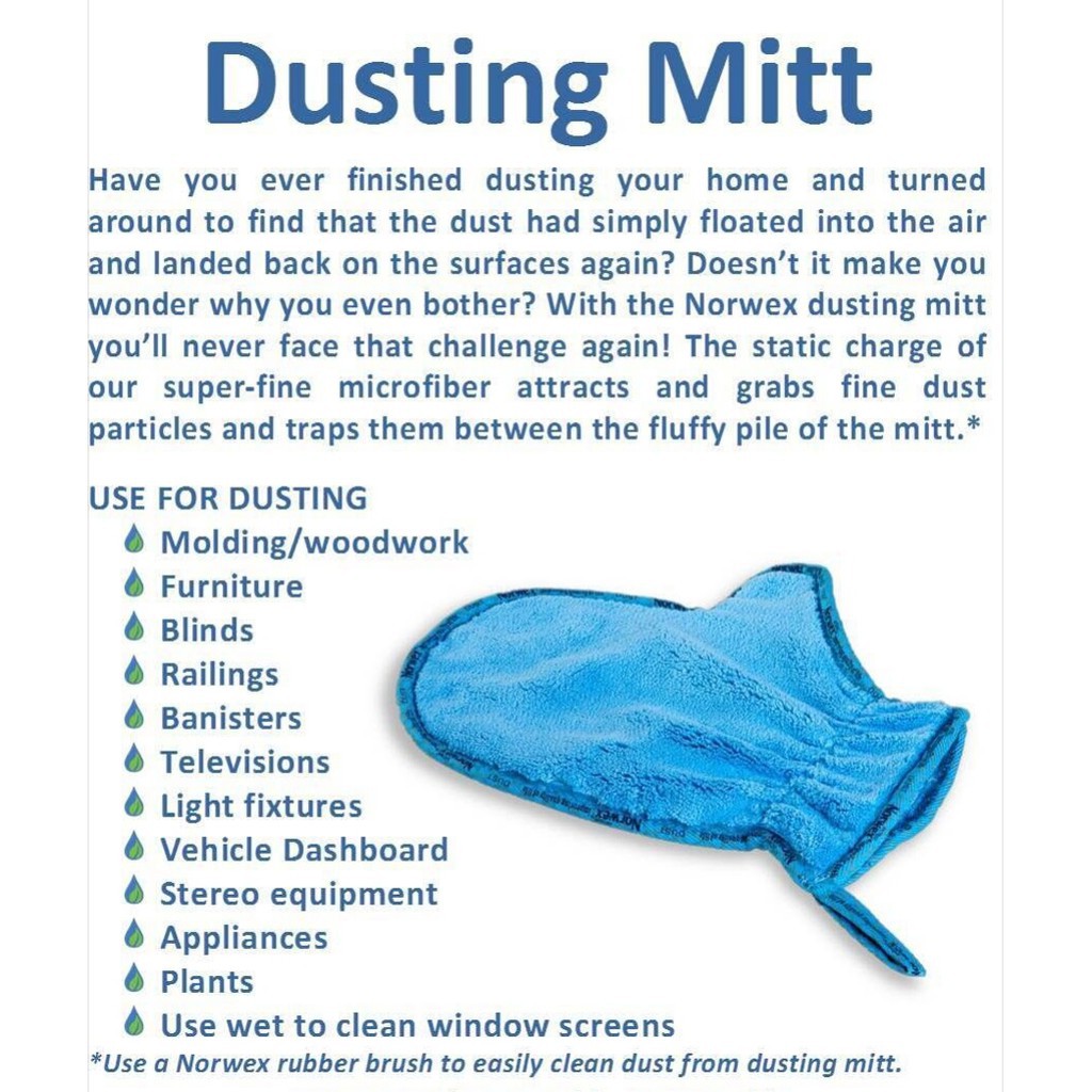 Jual Norwex Dusting Mitt with BacLock (Blue) | Shopee Indonesia