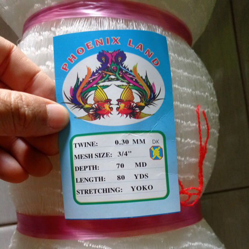 Jual jaring ikan kecil jaring bahan jala lempar 0.30 3/4 inchi 70md ...