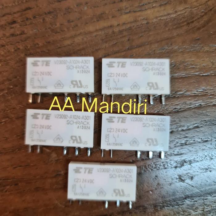 Jual relay schrack V23092-A1024-A301 24Vdc 6a 250vac 5kaki sparepart ...
