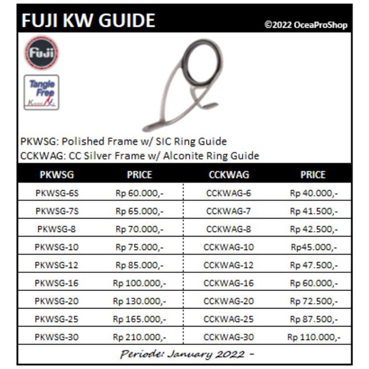 Jual Fuji Ring Guide KW series Oxide & Alconite Size 5,5-30 | Shopee ...