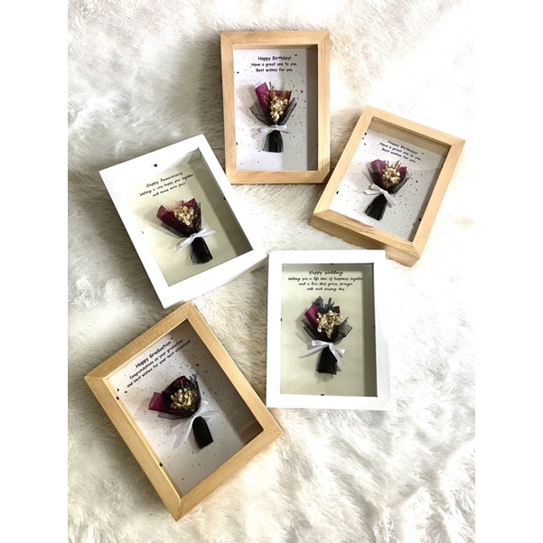Jual Pop up Frame with mini bouquet 5R - frame foto - bingkai foto ...