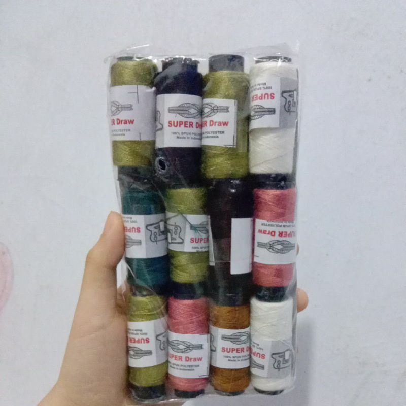 Jual BENANG JAHIT SET (ISI 12PCS) BEDA WARNA | Shopee Indonesia