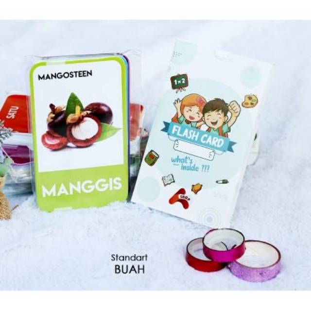 Jual [FLASHCARD MURAH & BESAR MAINAN ANAK] Flash card buah | Shopee ...