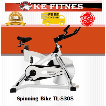 Jual SEPEDA STATIS SPINNING BIKE JLS TL-8308 TL8308 PUTIH TOTAL FITNES | Shopee Indonesia