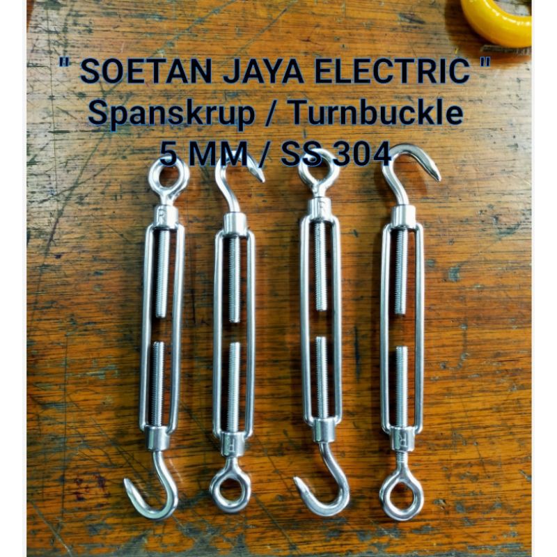Jual spanskrup stainlees 5mm / turnbuckle stainlees 5mm / spanscrew ...
