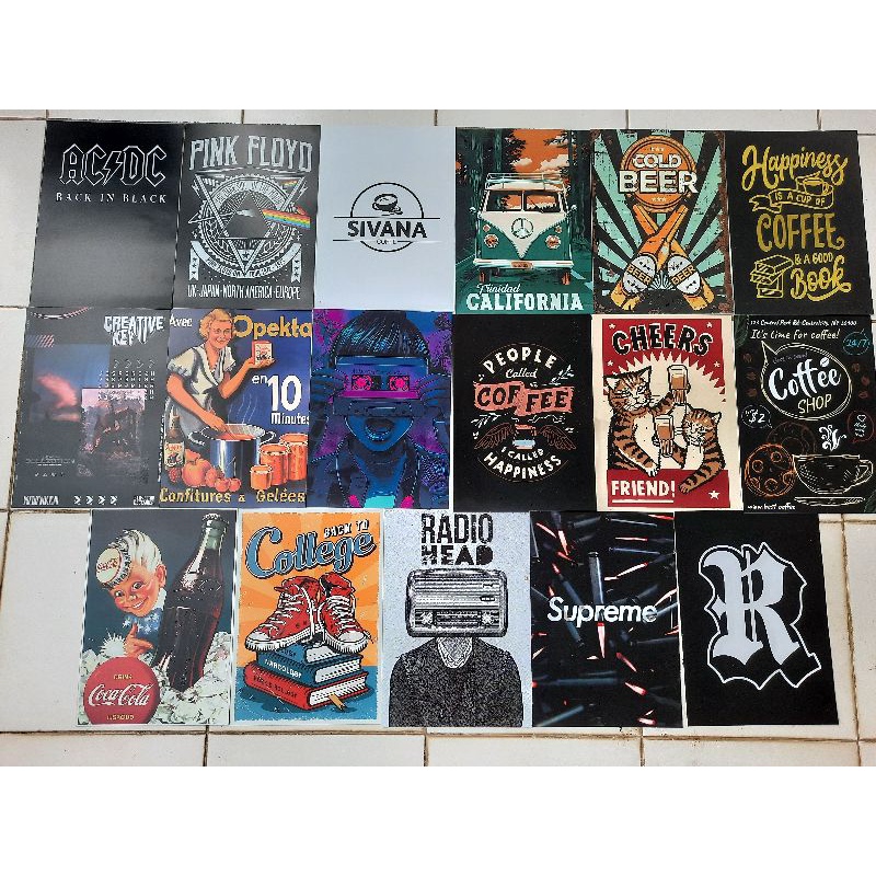 Jual Poster Dinding 17 Pcs. A4 || Custom | Shopee Indonesia