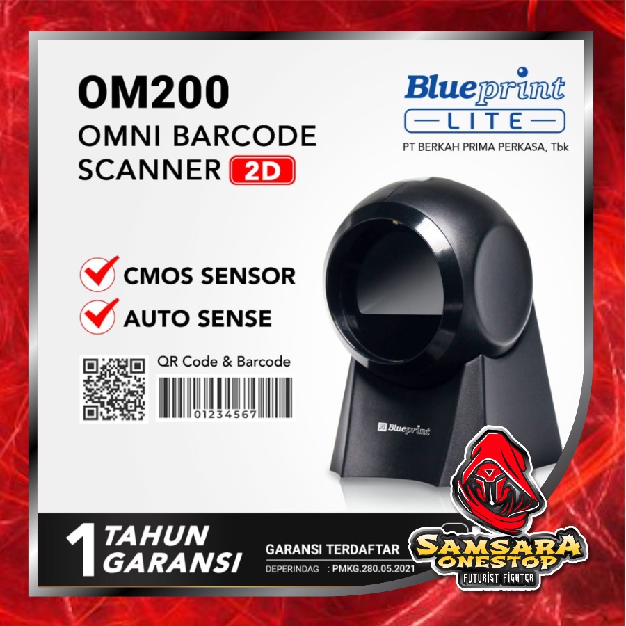 Jual Barcode scanner Omni OM200 BLUEPRINT 2D Auto Scan QR code Barcode ...