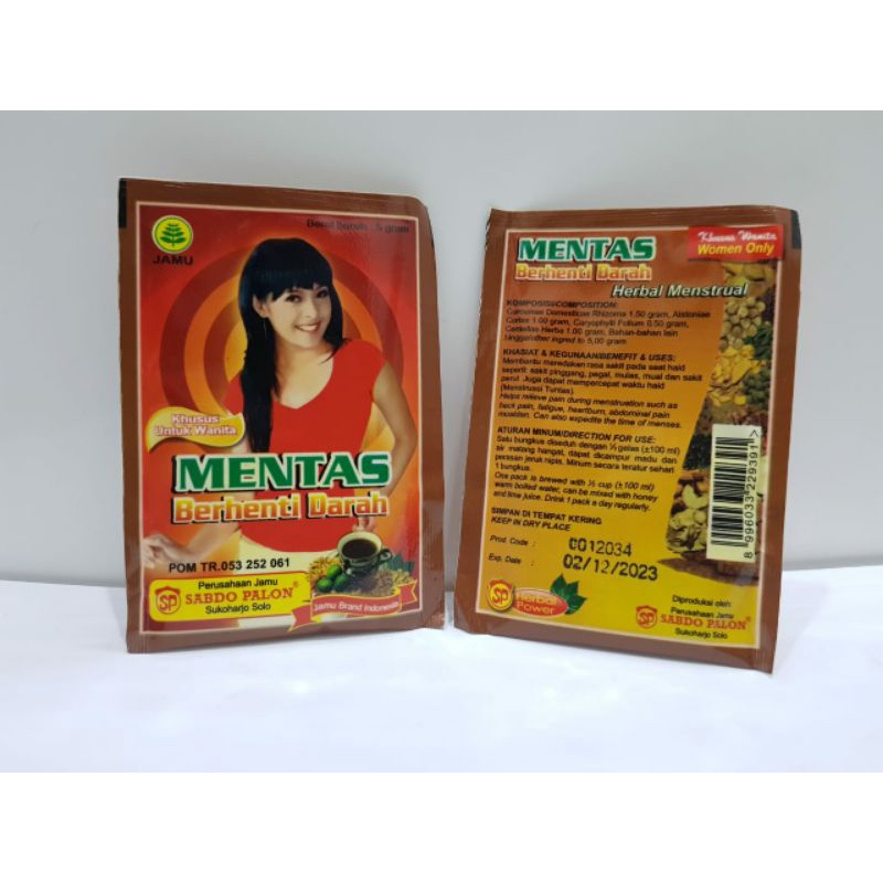 Jual Jamu Serbuk Mentas Berhenti Darah Menstruasi Sabdo Palon ( Isi 10 ... Jual Jamu Serbuk Mentas Berhenti Darah Menstruasi Sabdo Palon ( Isi 10 ...