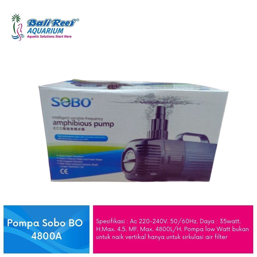 Jual Pompa Sobo BO 4800 A Pompa Submersible Kolam Low Watt | Shopee Indonesia
