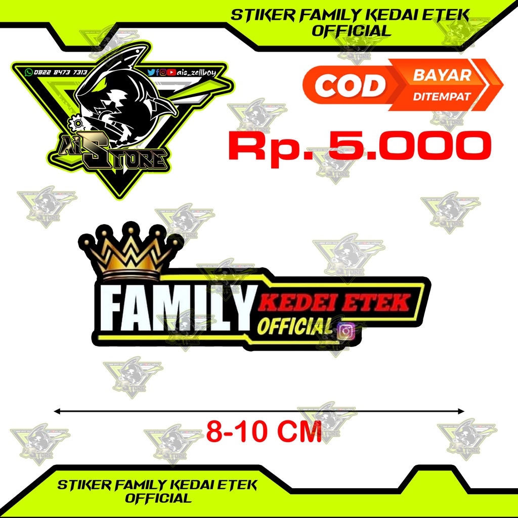 Jual Stiker Family Kedai etek official | Shopee Indonesia