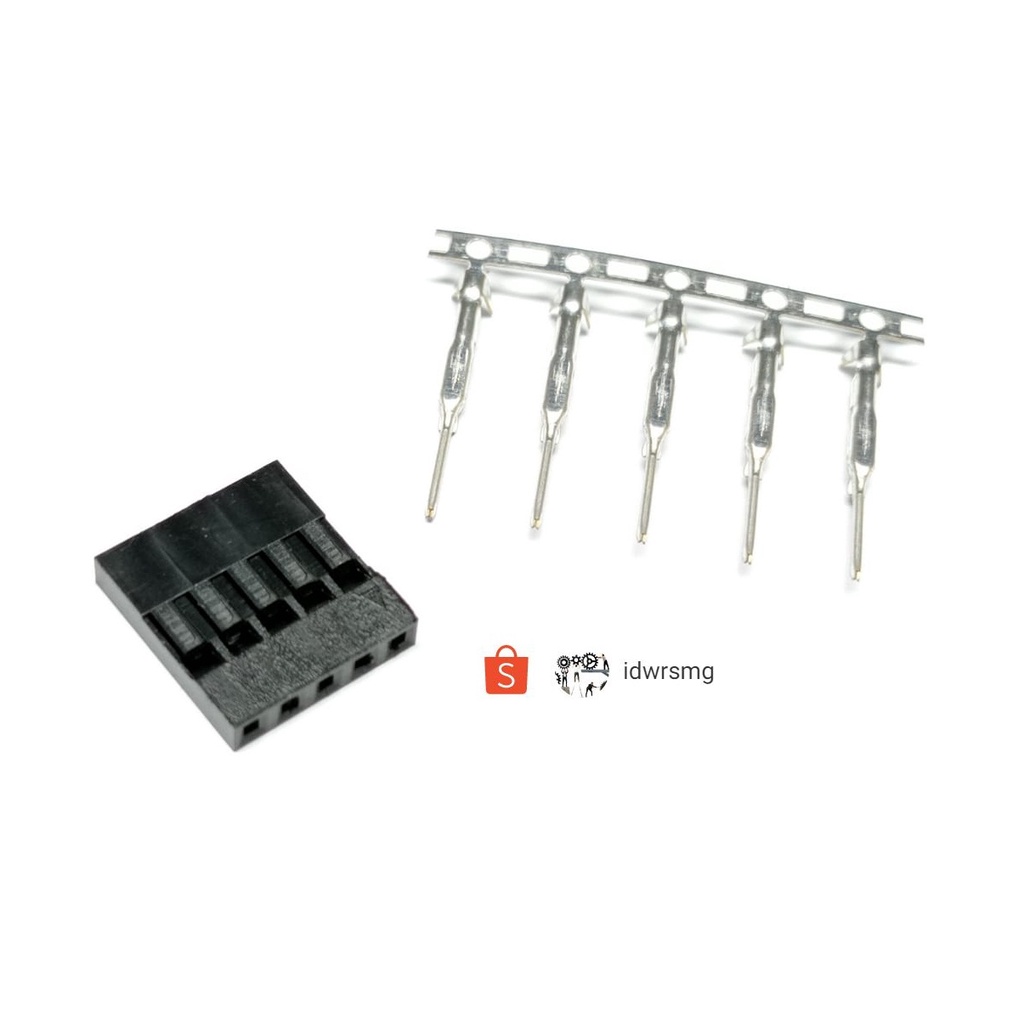 Jual 5P male Black Housing Dupont jumper 5pin head Pin Connector 2.54mm ...