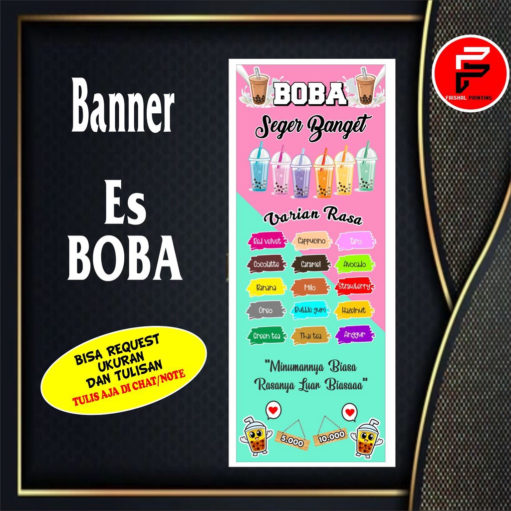 Jual Banner Minuman Boba / Spanduk Minuman Es Boba / Spanduk Boba ...
