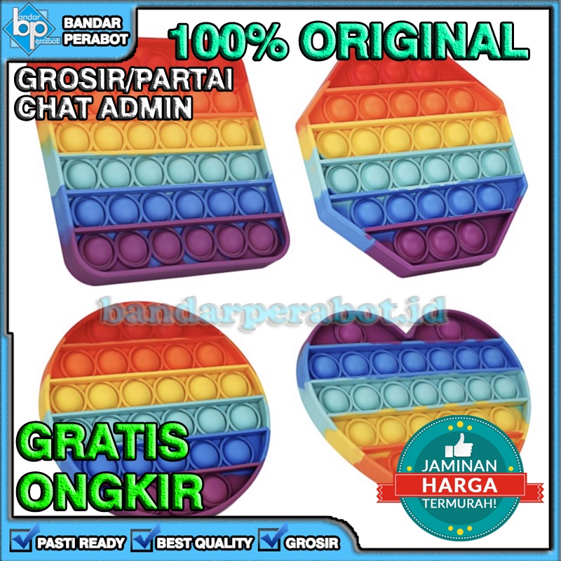Jual [BP] POP IT FIDGET RAINBOW POPIT MAINAN KELERENG TOYS POPET ...