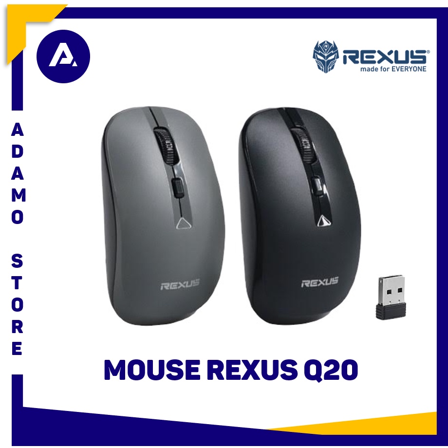Jual Mouse Wireless Rexus Q20 Silent Click Office Mouse | Shopee Indonesia