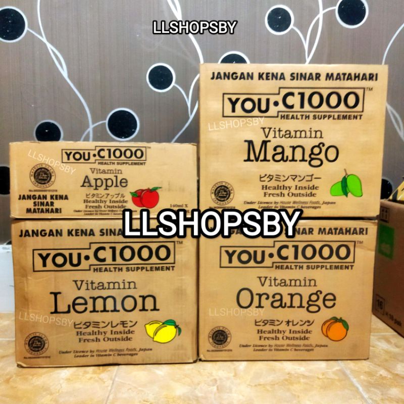 Jual You c 1000 orange lemon apel mango 1 karton isi 30 Surabaya you ...
