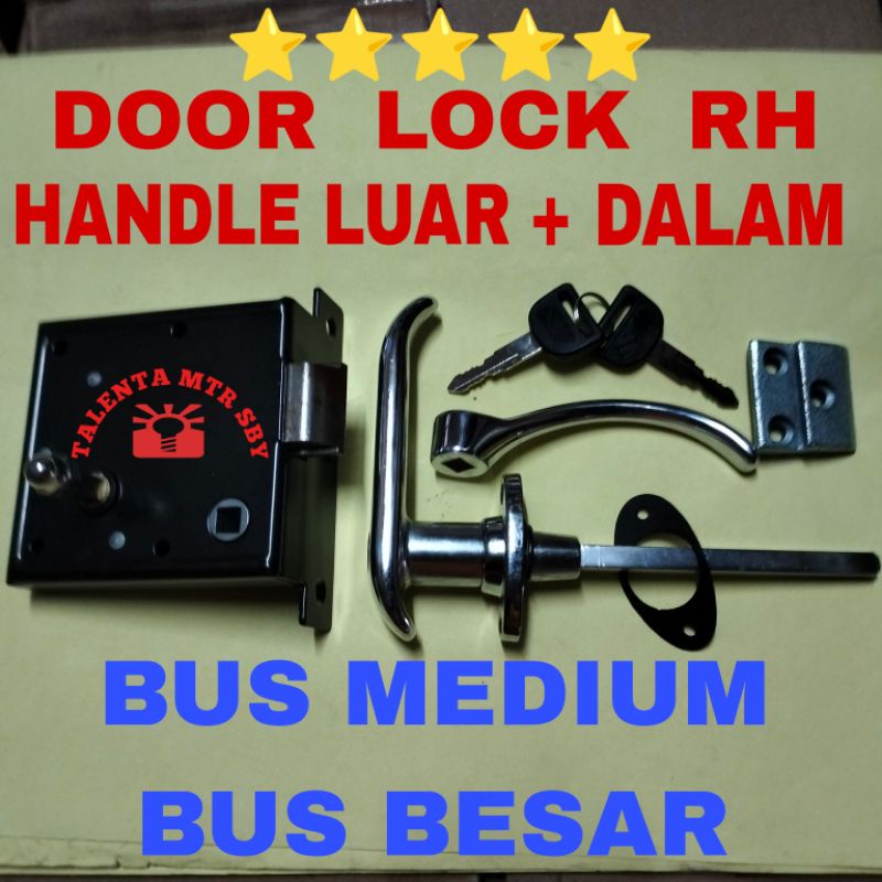 Jual DOOR LOCK PINTU KANAN BUS MEDIUM BIS BESAR HANDLE LUAR DALAM KUNCI ...
