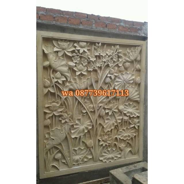 Jual kerajinan batu ukir hiasan dinding relief ornamen patung loster ...