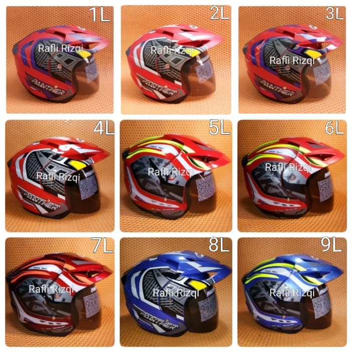 Jual Helm Takira Motif Panther kualitas SNI | Shopee Indonesia