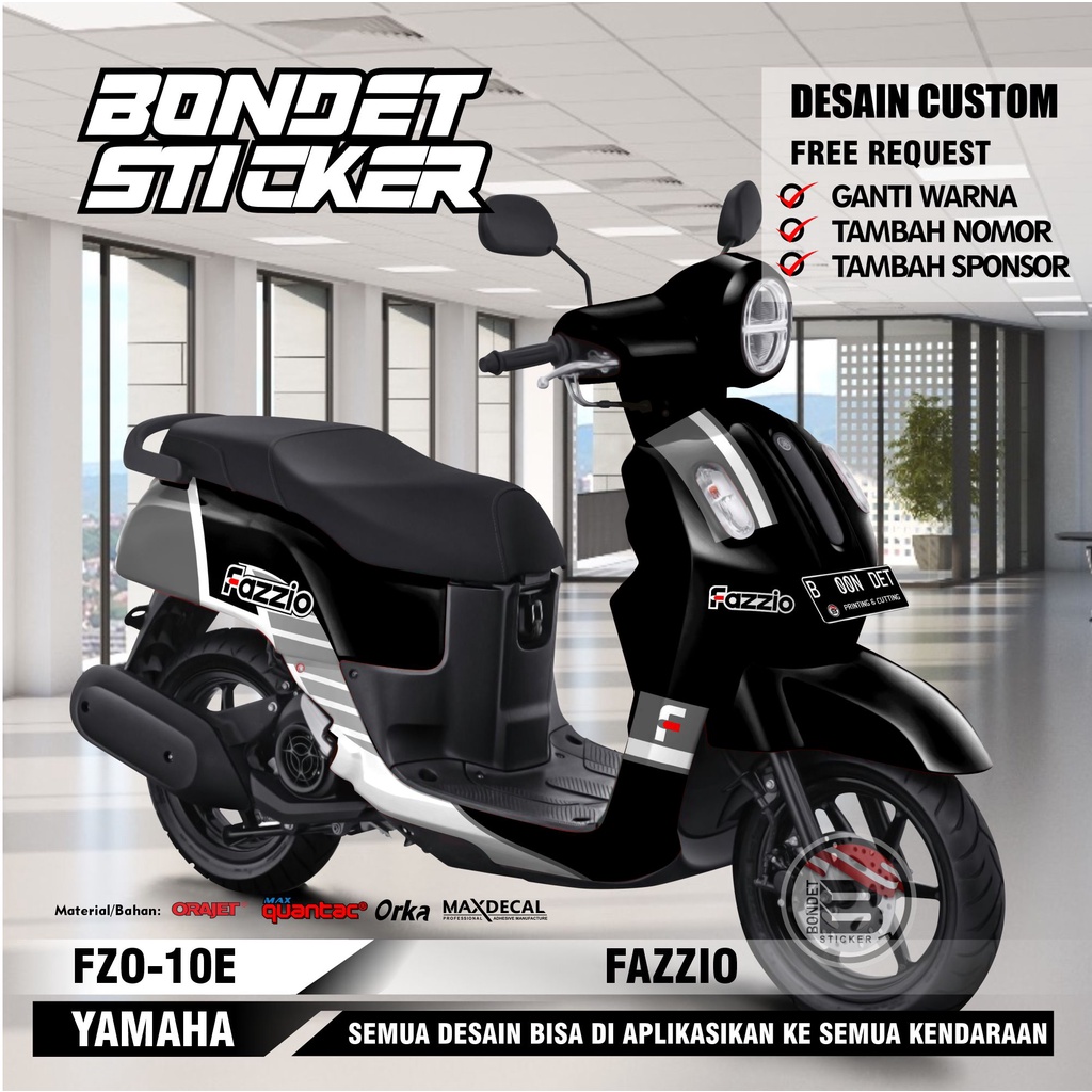 Jual STICKER MOTOR - DECAL YAMAHA FAZZIO FULL BODY KODE FZO-10E ...