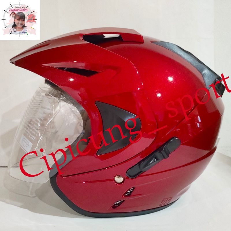 Jual HELM DOBLE VISOR MURAH GP8 berstandar SNI helmet merk original M2 ...