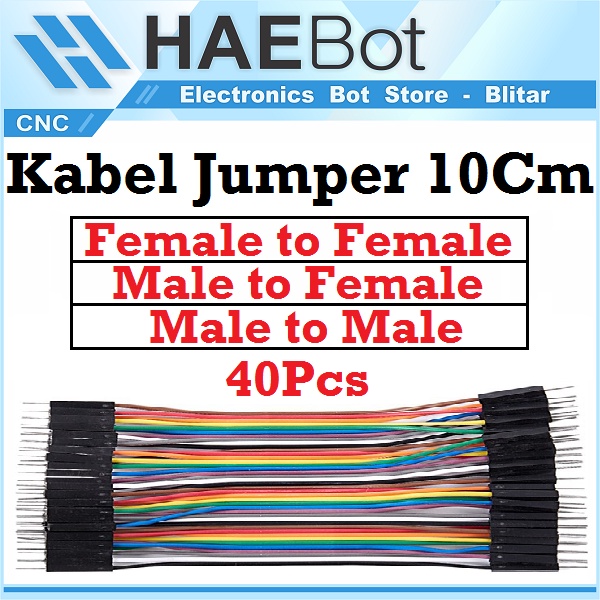 Jual [HAEBOt] Jumper Kabel Arduinoo 10cm Male Female 40pcs buah Board ...