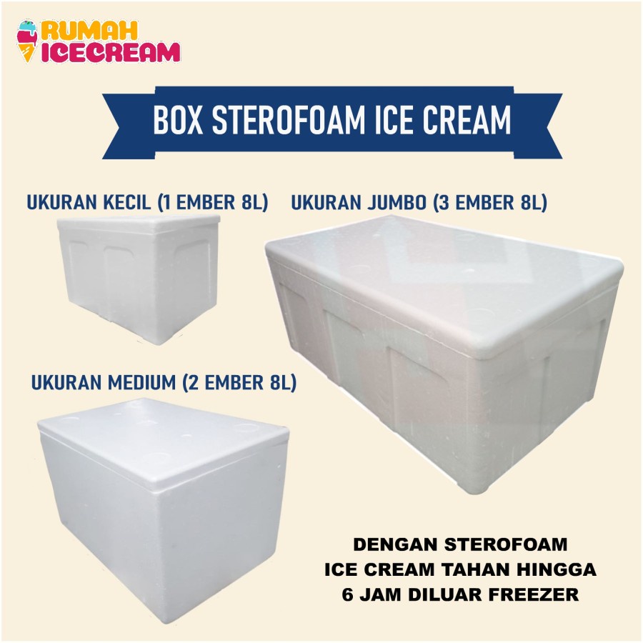 Jual Box Sterofoam Ice Cream | Shopee Indonesia