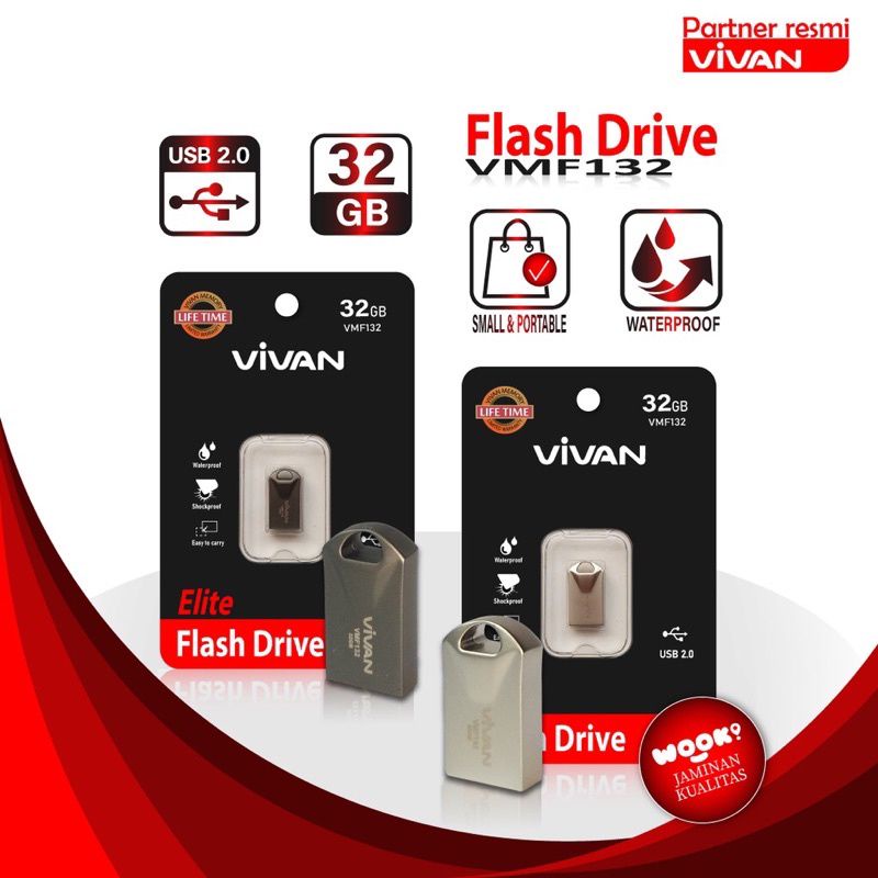 Jual Flashdisk Vivan 32gb Original body metal | Shopee Indonesia