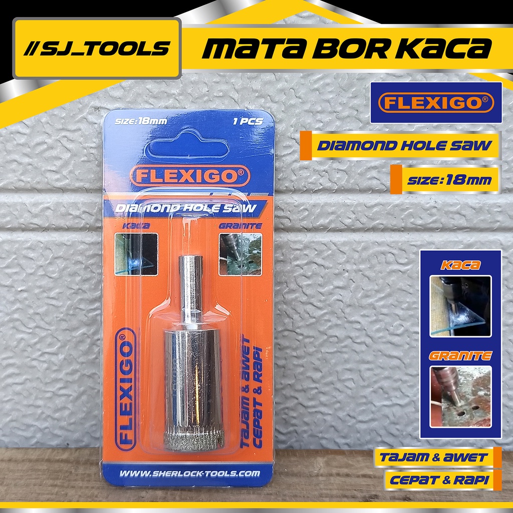 Jual Mata Bor Diamond untuk Kaca & Granite 18 mm ( harap baca deskripsi ) Flexigo Original ...