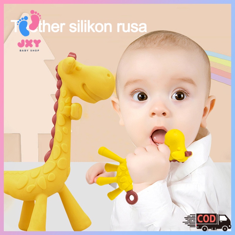 Jual Teether Jerapah/Teether bayi/Teether Gigitan Bayi Giraffe/Jerapah ...
