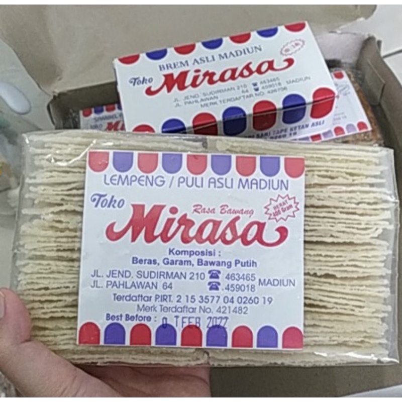 Jual Kerupuk Lempeng Puli “Mirasa” Khas Madiun (400 gram) | Shopee ...