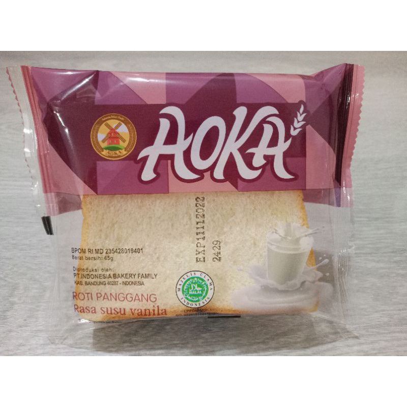 Jual Aoka Roti Panggang Lembut 1 Dus isi 60pcs tersedia satuan rasa dan ...