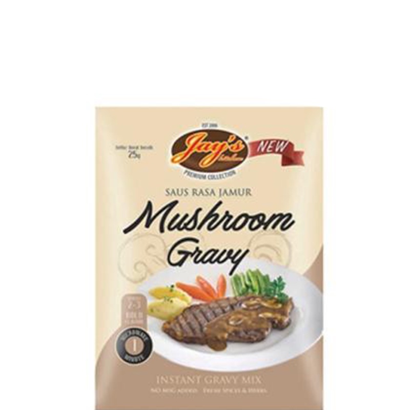 Jual Jay's Kitchen Saus Rasa Jamur Mushroom Gravy 25 gr | Shopee Indonesia