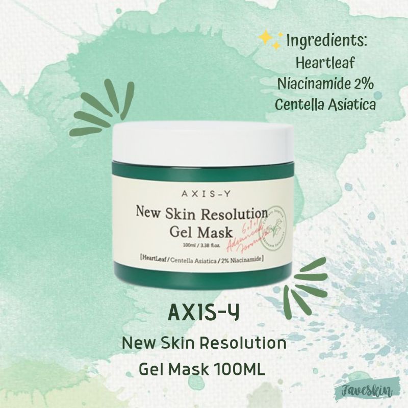 Jual AXIS-Y NEW SKIN RESOLUTION GEL MASK 100ML ORIGINAL 100% (READY ...