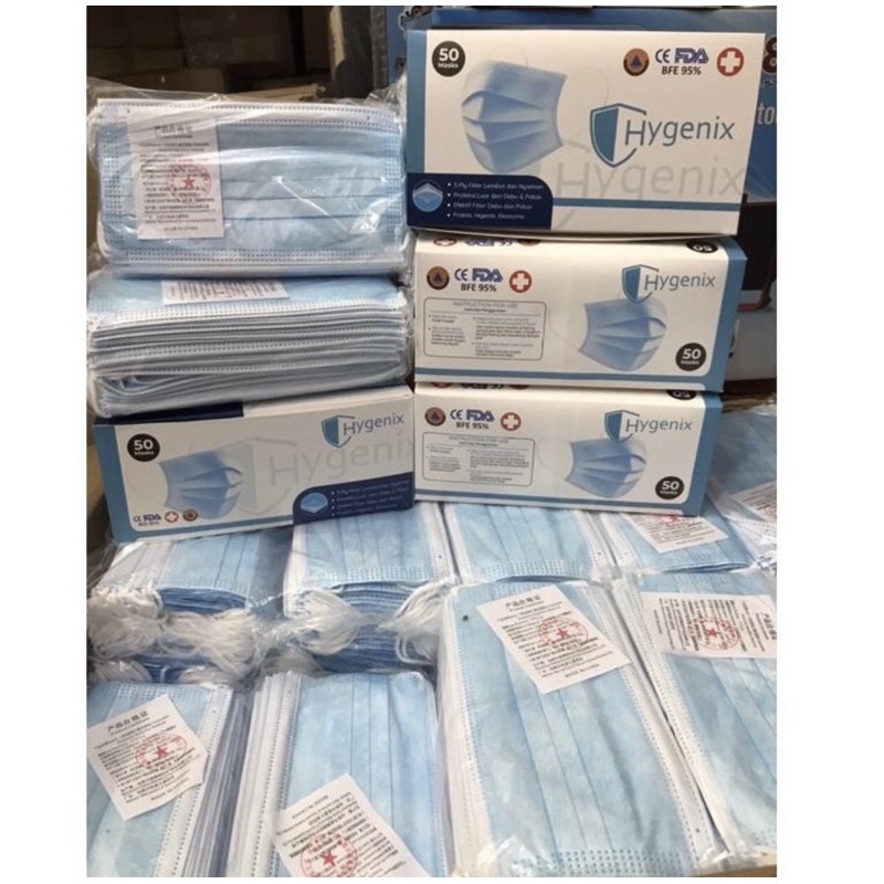 Jual Masker Hygenix 3ply 50pcs Warna Warni | Shopee Indonesia