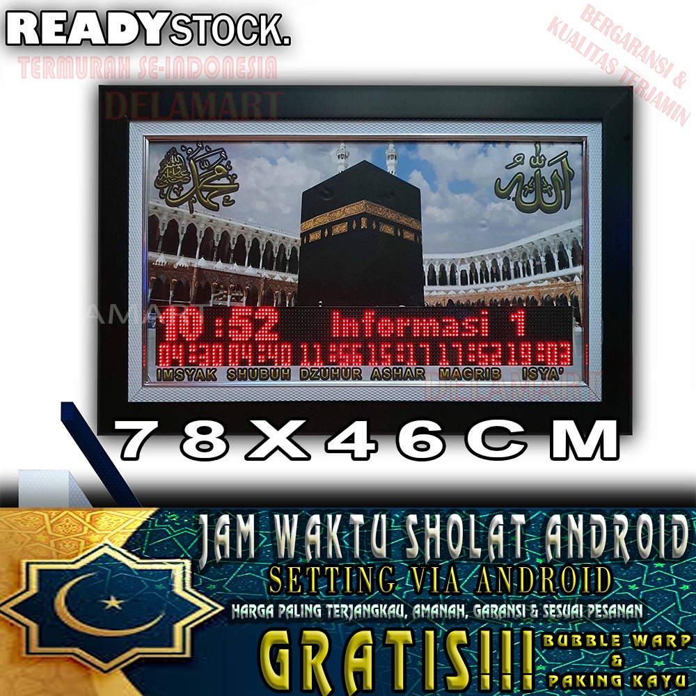 Jual Jam Sholat Masjid digital ada gambar V2 | Shopee Indonesia