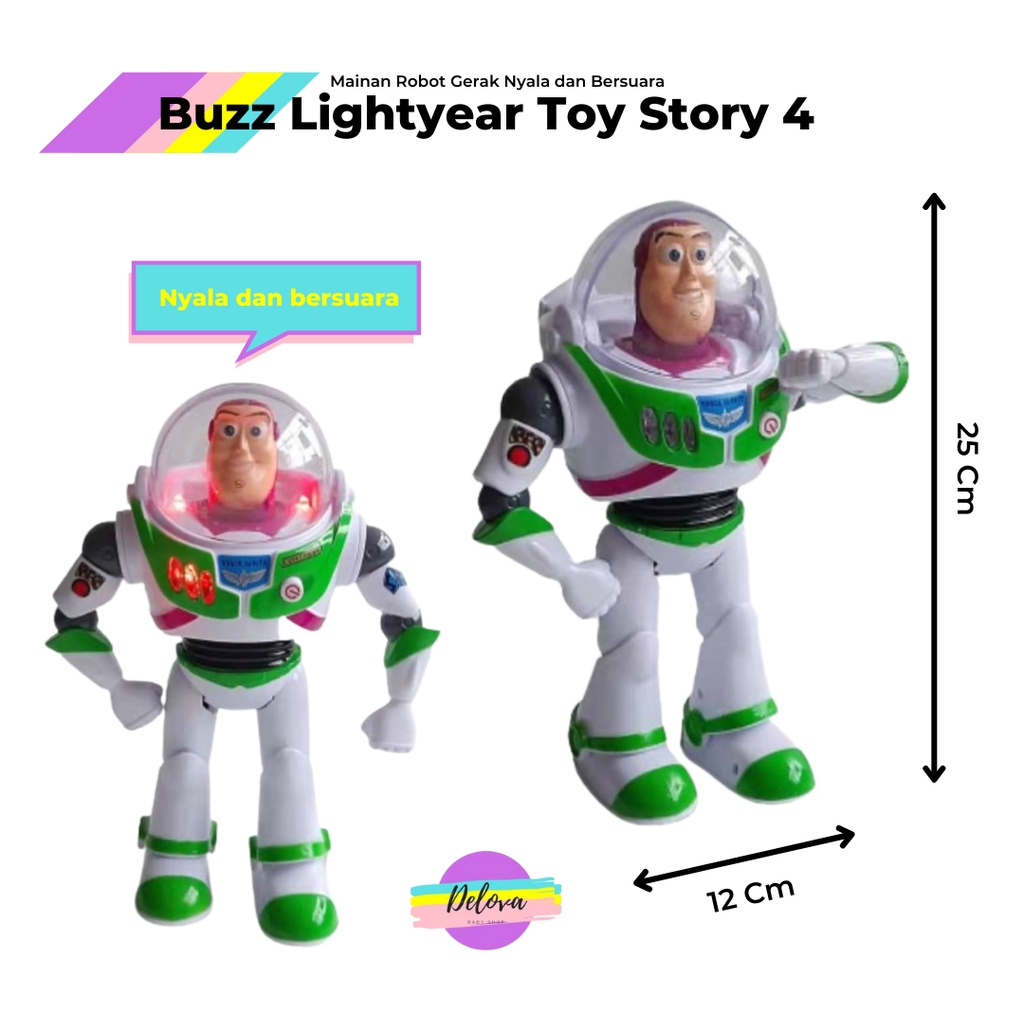 Jual Buzz Lightyear Toy Story 4 Mainan Robot Gerak Bersuara | Shopee Indonesia