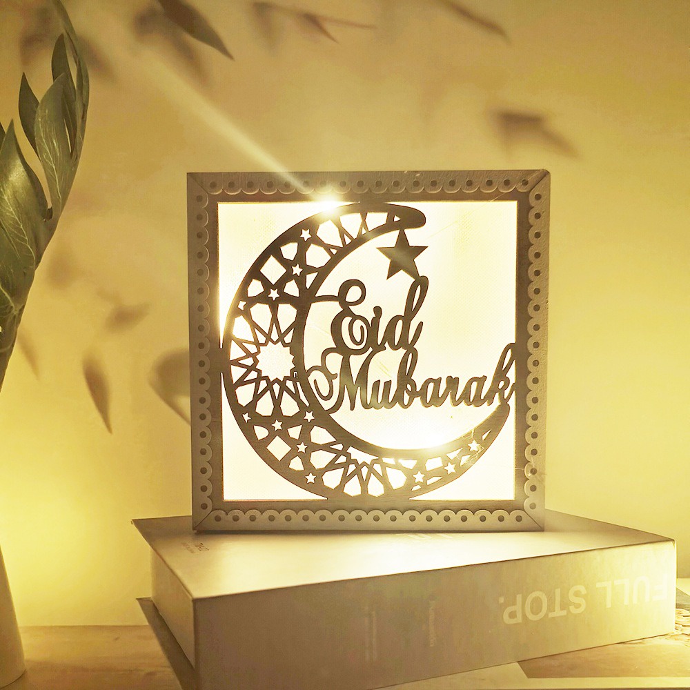 Jual Pajangan LED Dekorasi Lebaran Bahan Kayu Wooden Ramadhan ...