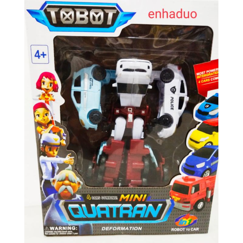 Jual mainan tobot mini quatran 4 mobil bisa digabung jadi robot ...