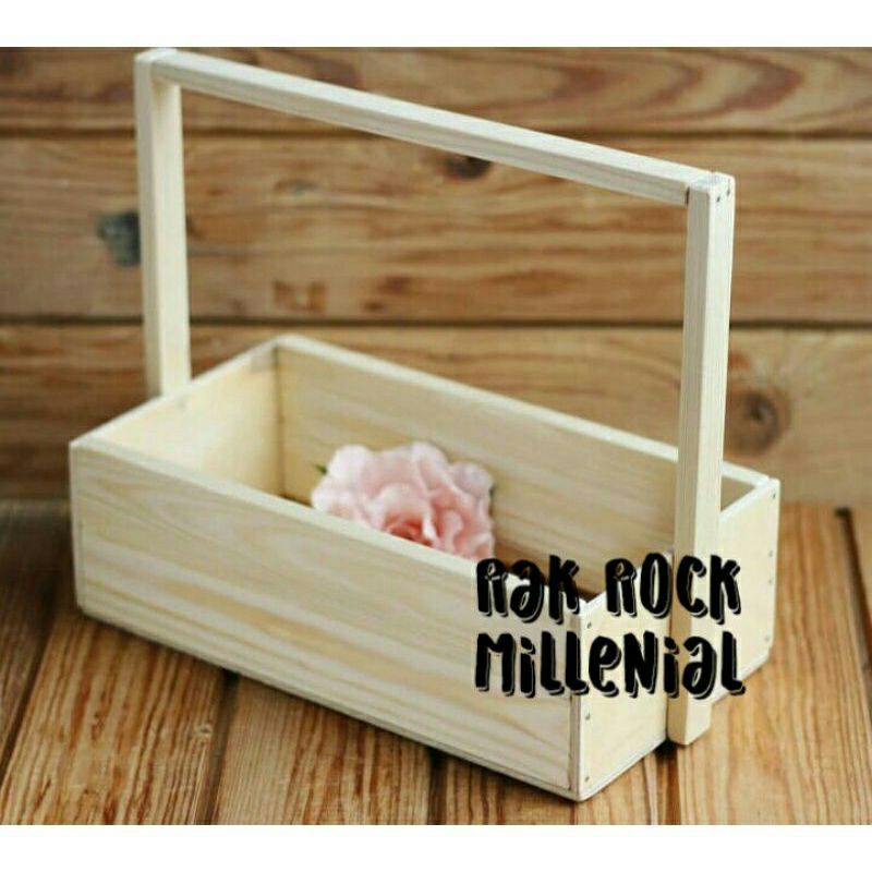 Jual Wooden Storage 25x10x7,5 Keranjang Hantaran Keranjang Seserahan ...