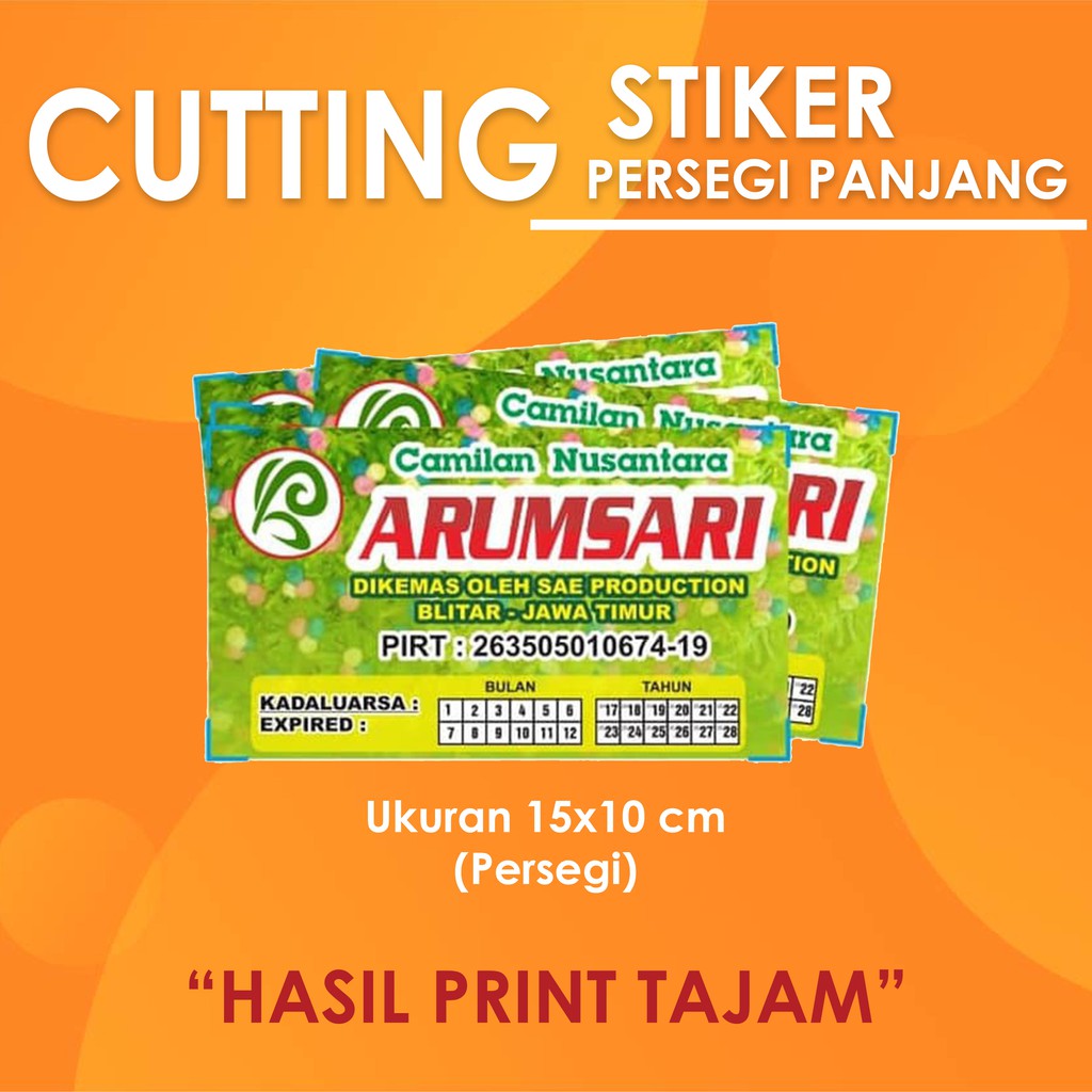 Jual Cetak Cutting Label Persegi Panjang II Label Sticker Olshop Custom ...